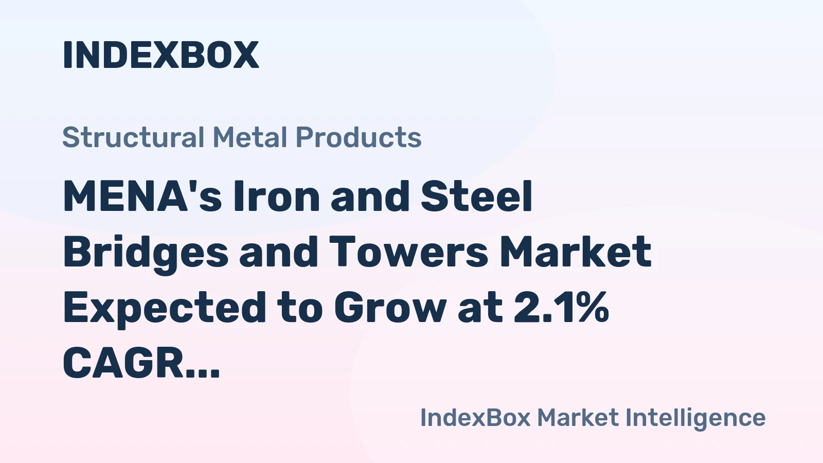 MENA's Iron and Steel Bridges and Towers Market Expected to Grow at 2.1% CAGR, Reaching $5B by 2035