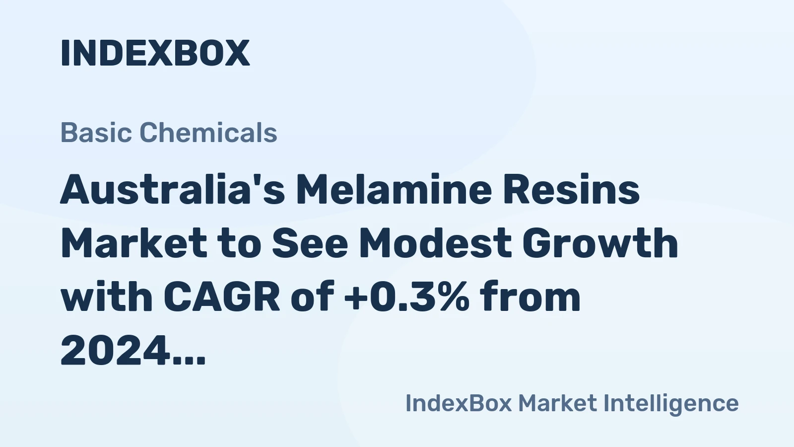 Australia's Melamine Resins Market to See Modest Growth with CAGR of +0.3% from 2024 to 2035