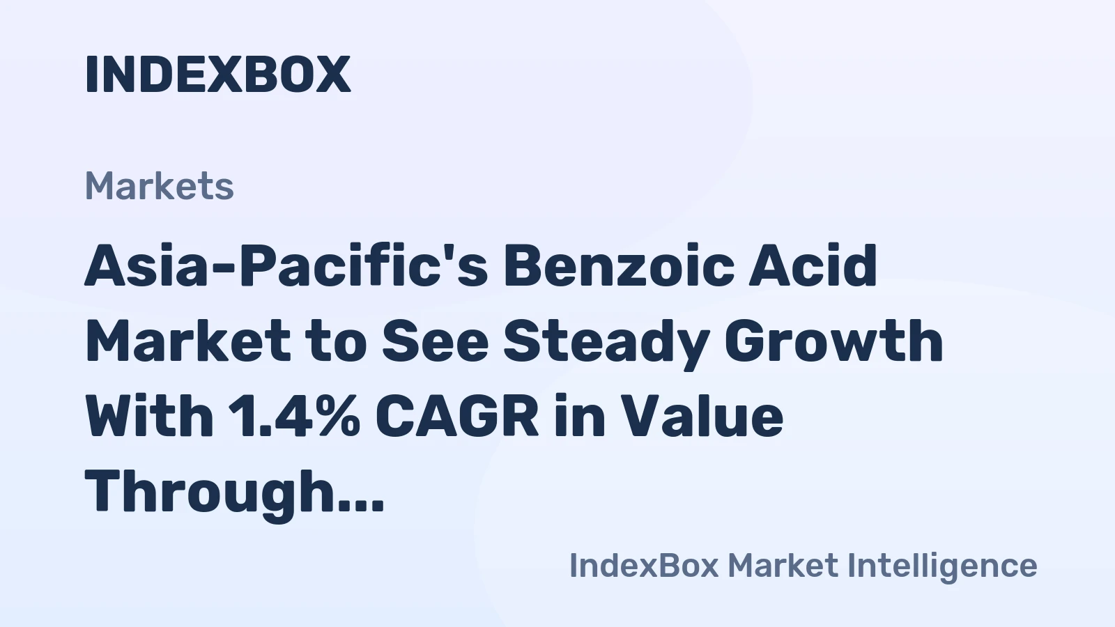 Asia-Pacific's Benzoic Acid Market to See Steady Growth With 1.4% CAGR in Value Through 2035