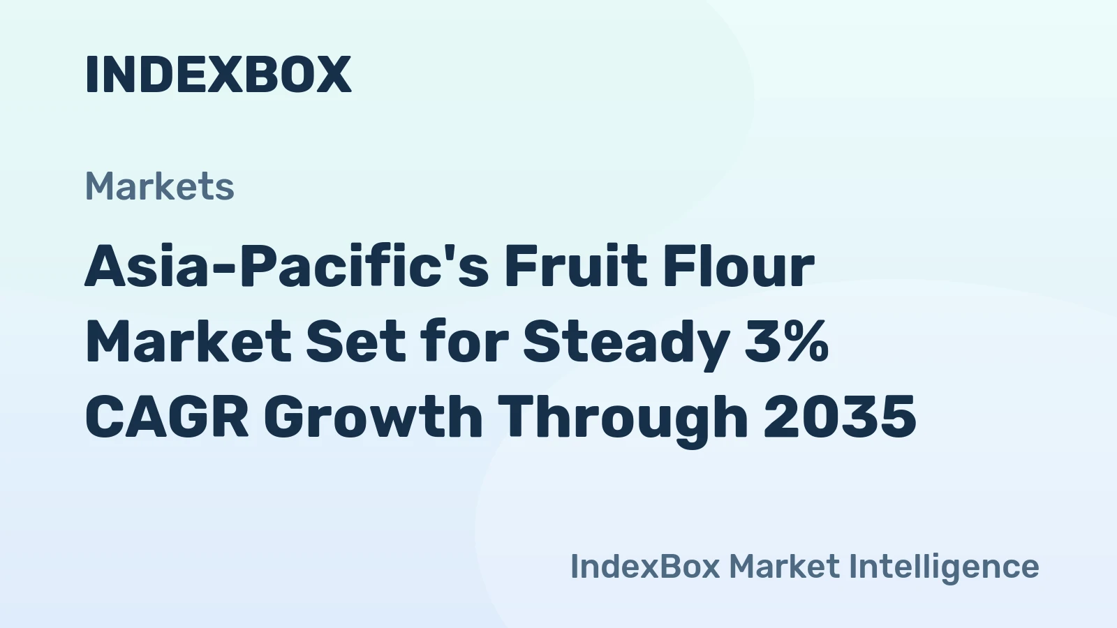Asia-Pacific's Fruit Flour Market Set for Steady 3% CAGR Growth Through 2035