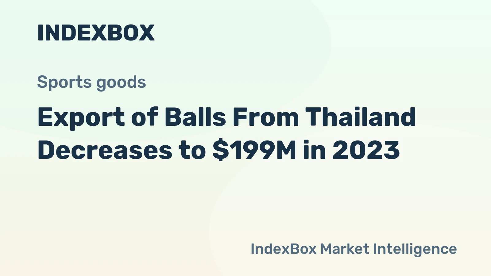Export of Balls From Thailand Decreases to $199M in 2023