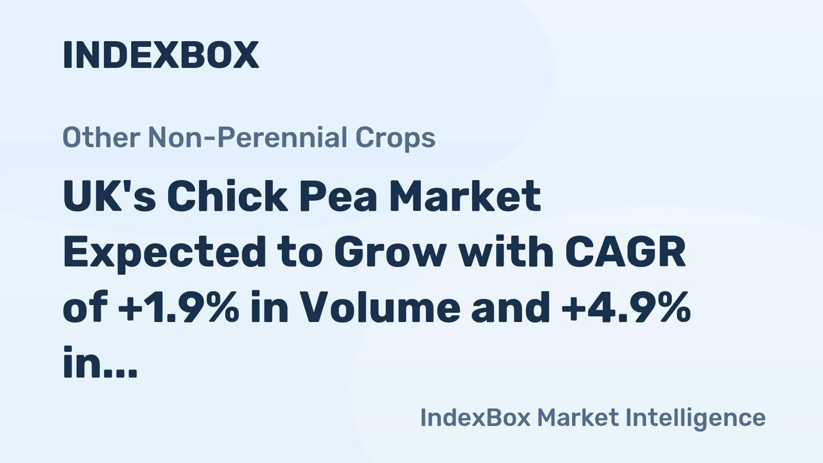 UK's Chick Pea Market Expected to Grow with CAGR of +1.9% in Volume and +4.9% in Value by 2035