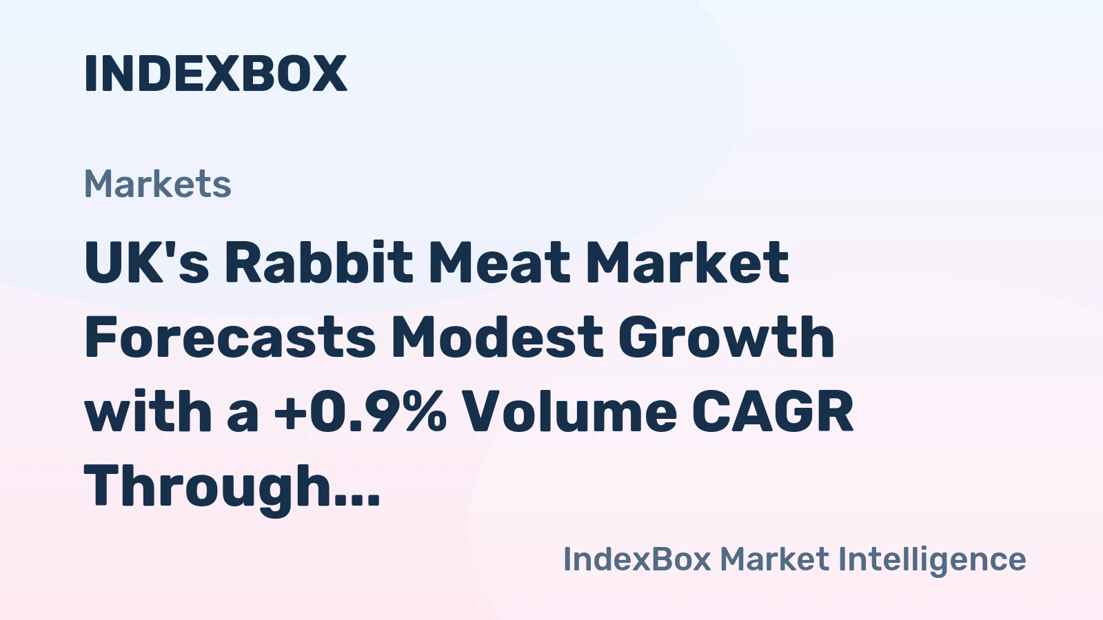UK's Rabbit Meat Market Forecasts Modest Growth with a +0.9% Volume CAGR Through 2035