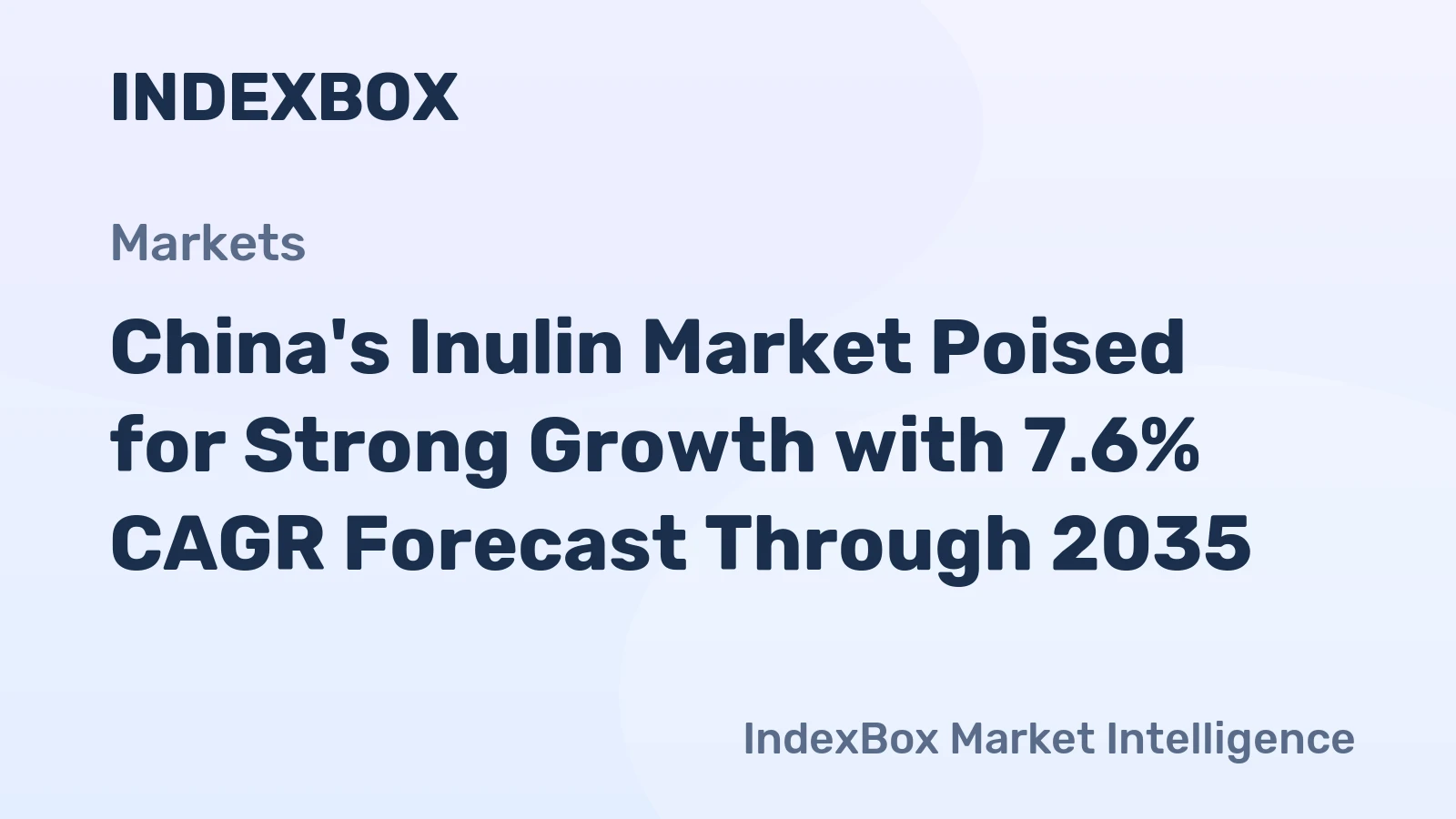 China's Inulin Market Poised for Strong Growth with 7.6% CAGR Forecast Through 2035