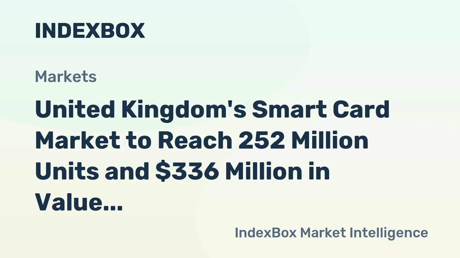 United Kingdom's Smart Card Market to Reach 252 Million Units and $336 Million in Value by 2035