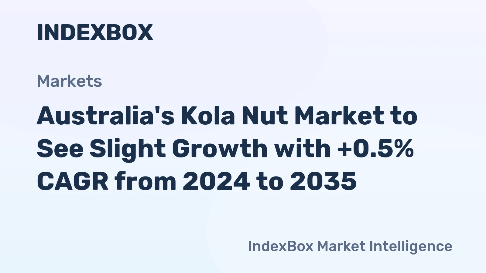 Australia's Kola Nut Market to See Slight Growth with +0.5% CAGR from 2024 to 2035