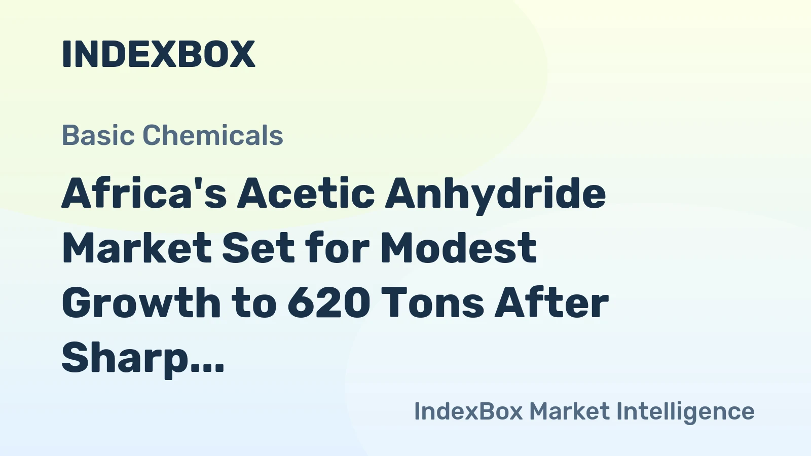 Africa's Acetic Anhydride Market Set for Modest Growth to 620 Tons After Sharp 2024 Decline