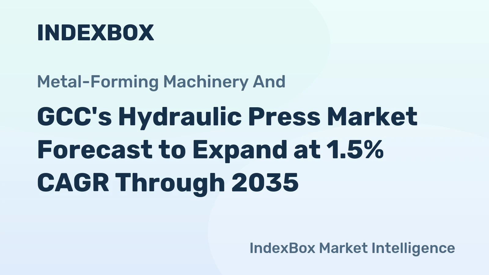 GCC's Hydraulic Press Market Forecast to Expand at 1.5% CAGR Through 2035