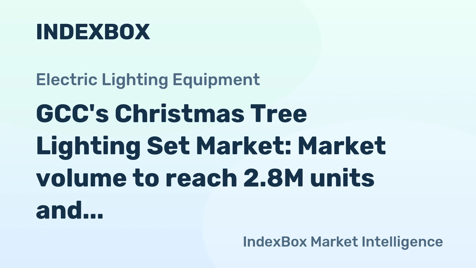 GCC's Christmas Tree Lighting Set Market: Market volume to reach 2.8M units and market value to hit $14M by 2035