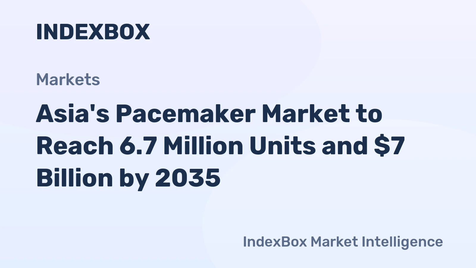 Asia's Pacemaker Market to Reach 6.7 Million Units and $7 Billion by 2035