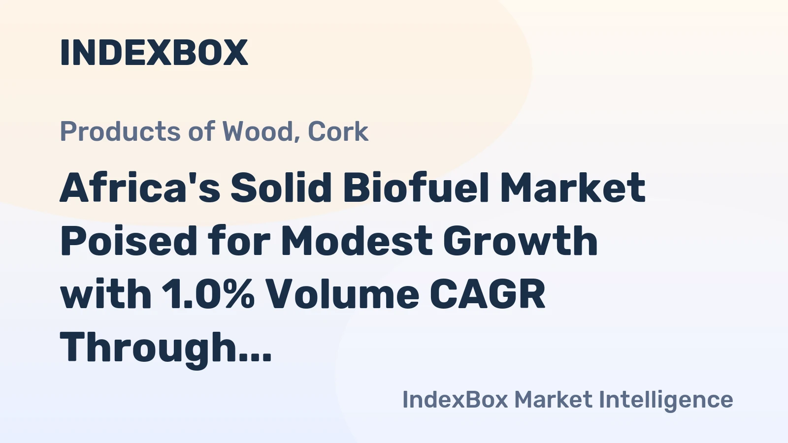 Africa's Solid Biofuel Market Poised for Modest Growth with 1.0% Volume CAGR Through 2035