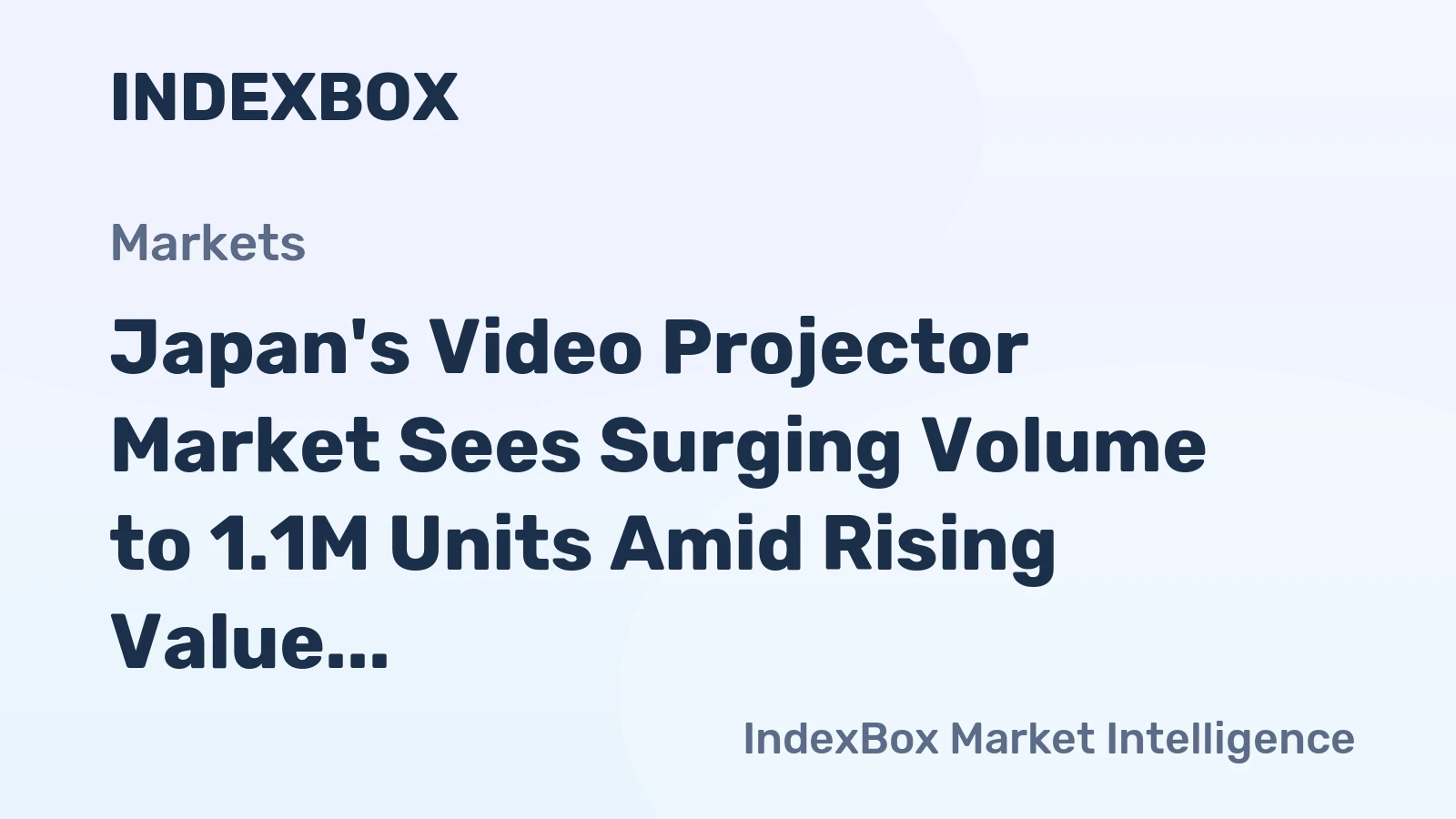 Japan's Video Projector Market Sees Surging Volume to 1.1M Units Amid Rising Value