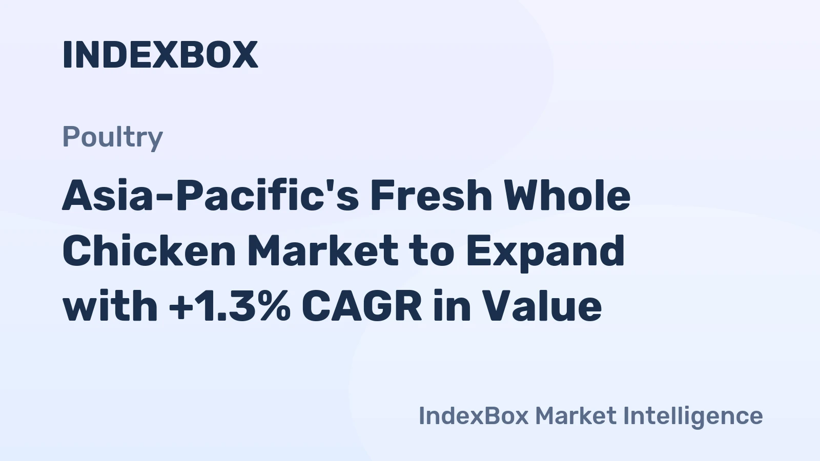 Asia-Pacific's Fresh Whole Chicken Market to Expand with +1.3% CAGR in Value