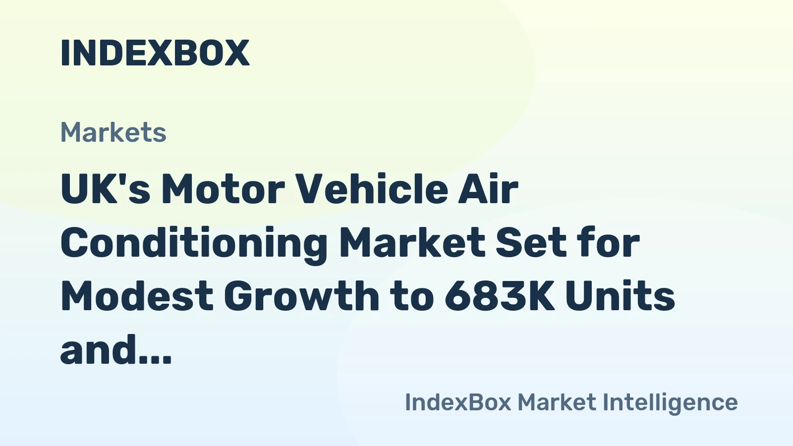 UK's Motor Vehicle Air Conditioning Market Set for Modest Growth to 683K Units and $206M