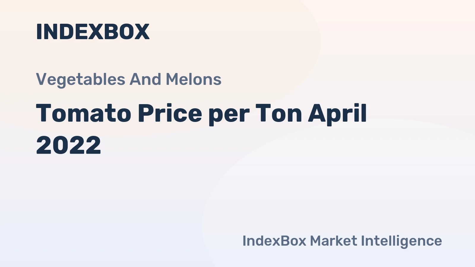 Tomato Price per Ton April 2022