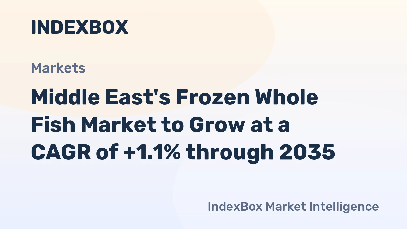 Middle East's Frozen Whole Fish Market to Grow at a CAGR of +1.1% through 2035