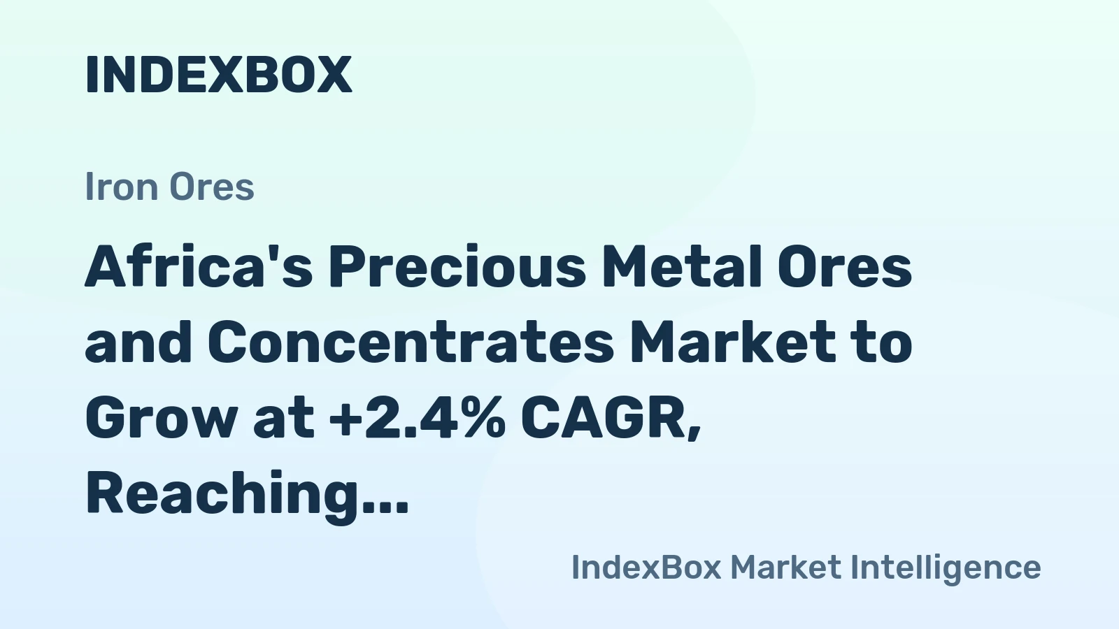 Africa's Precious Metal Ores and Concentrates Market to Grow at +2.4% CAGR, Reaching 5M Tons by 2035
