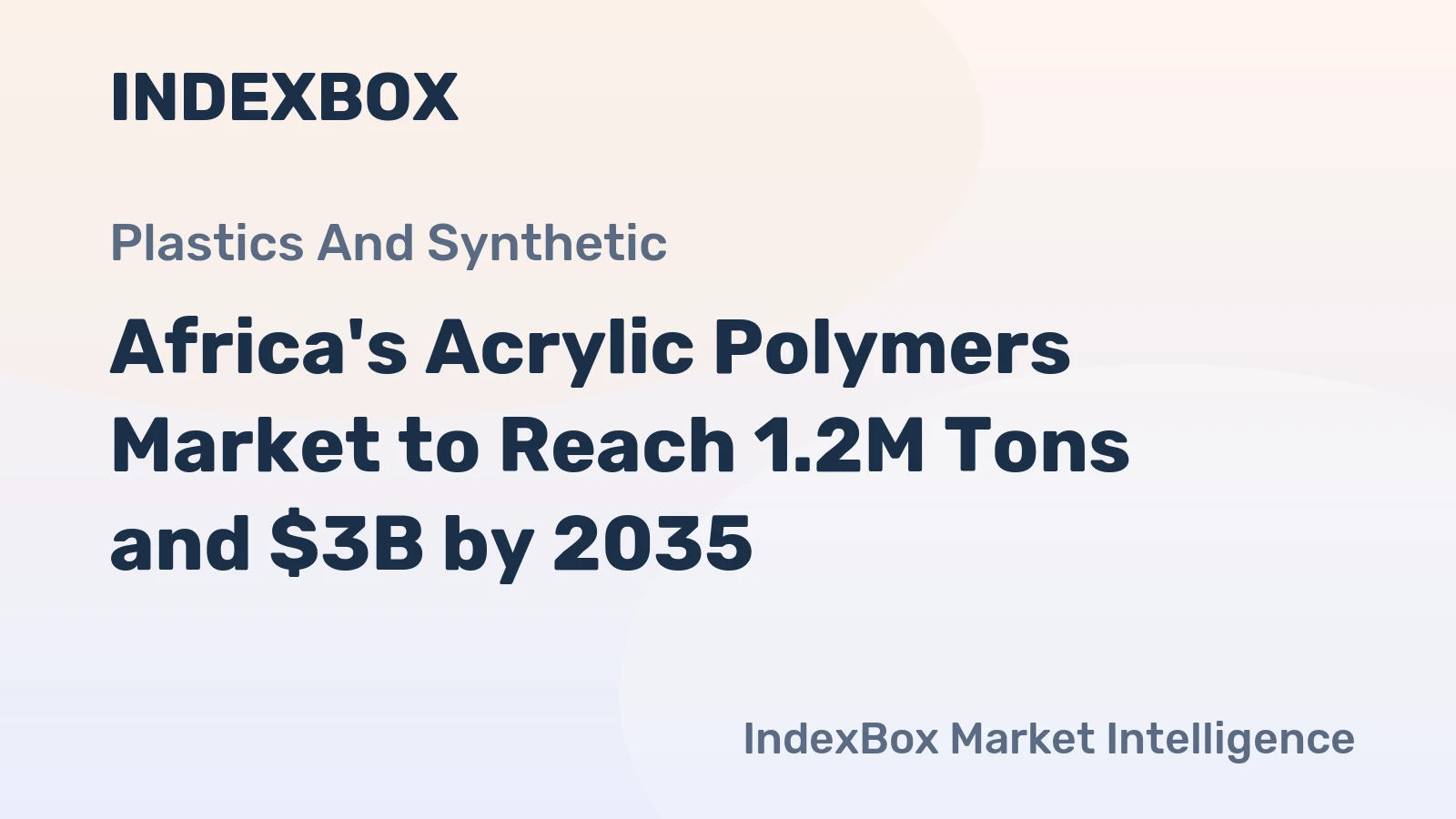 Africa's Acrylic Polymers Market to Reach 1.2M Tons and $3B by 2035