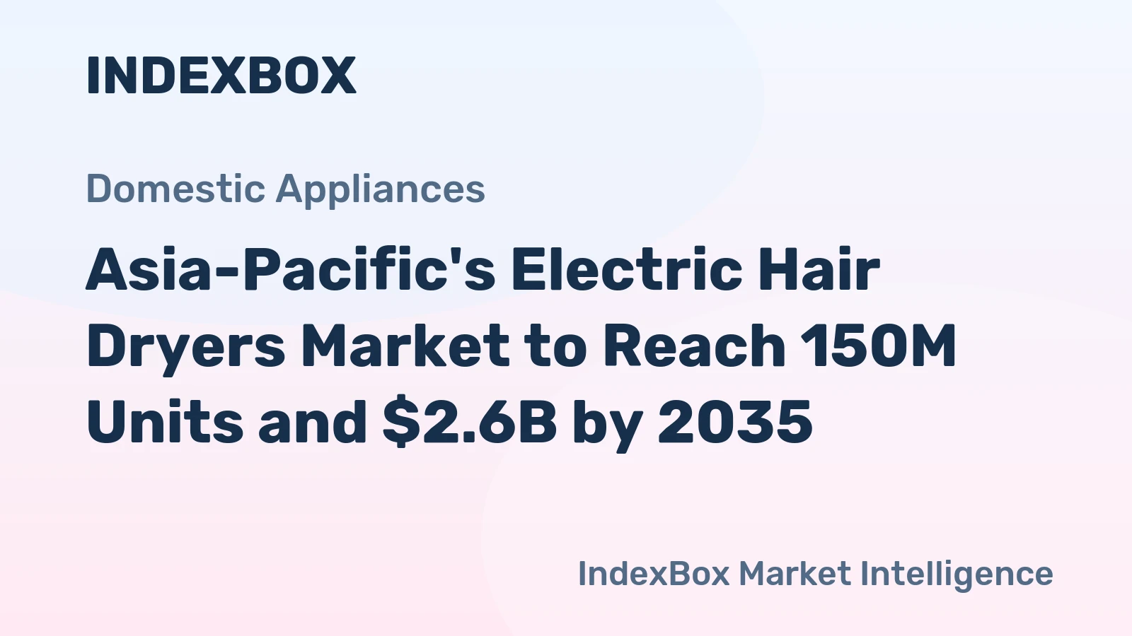 Asia-Pacific's Electric Hair Dryers Market to Reach 150M Units and $2.6B by 2035