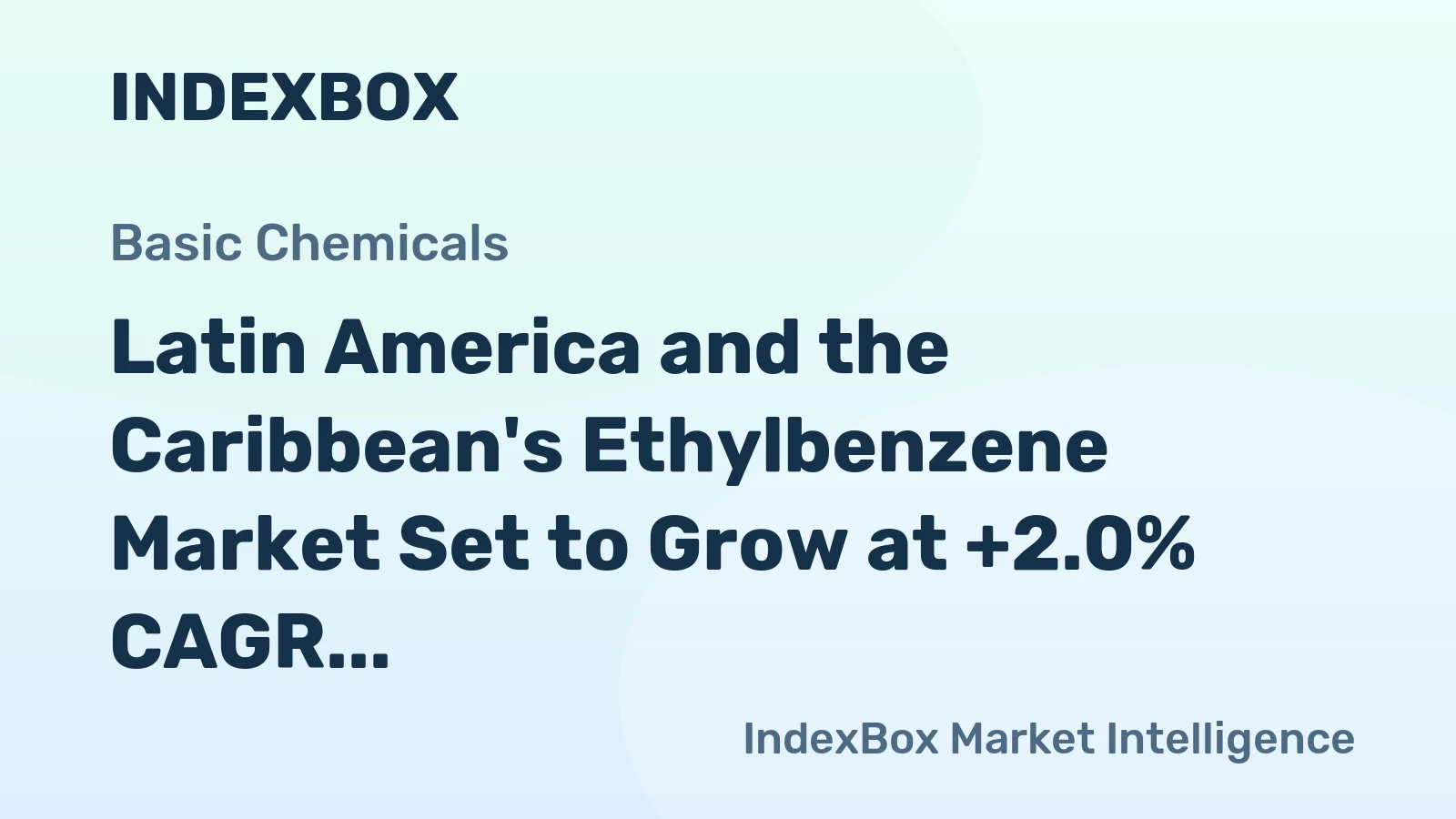 Latin America and the Caribbean's Ethylbenzene Market Set to Grow at +2.0% CAGR, Reaching $2.7B by 2035