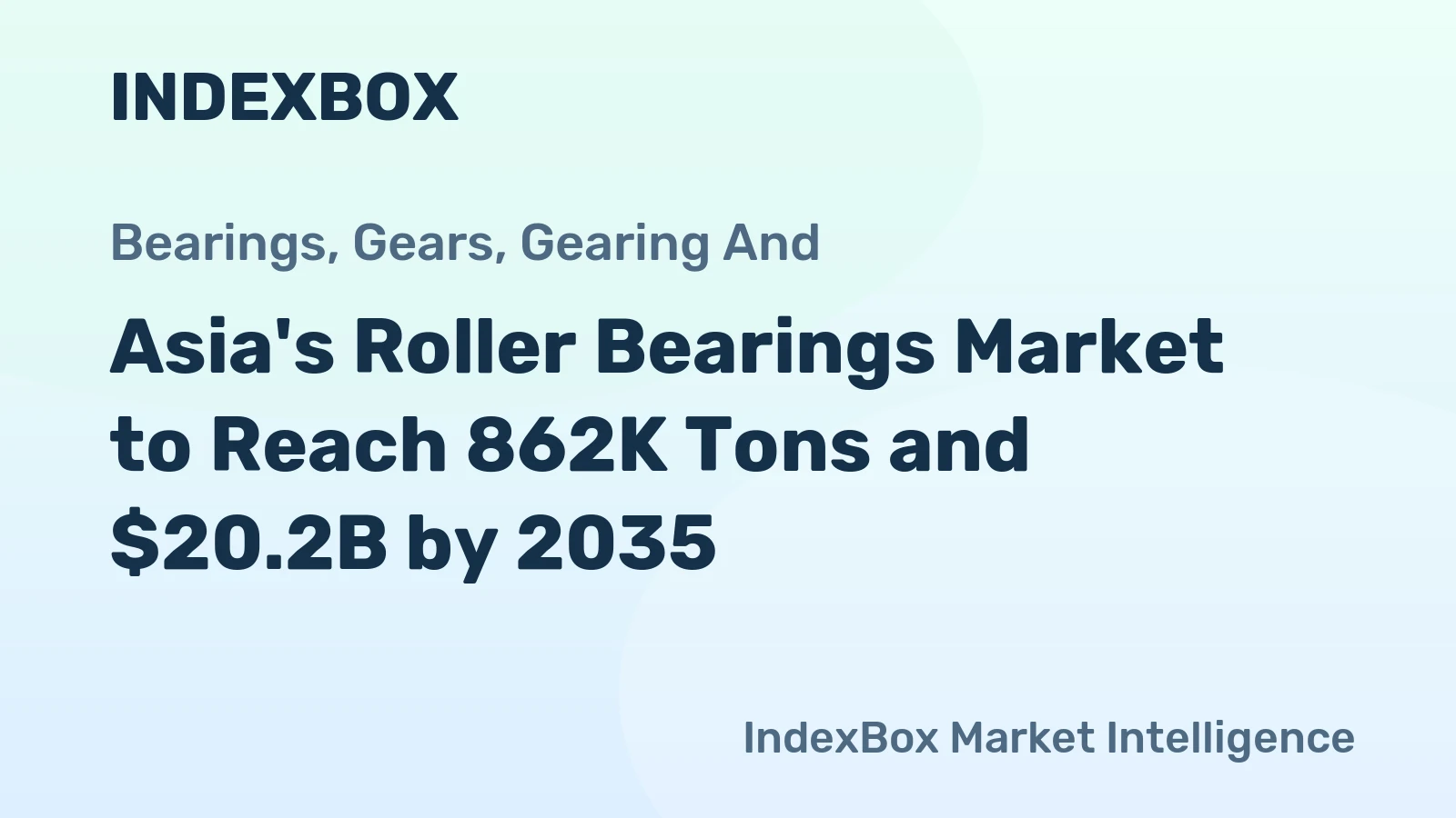 Asia's Roller Bearings Market to Reach 862K Tons and $20.2B by 2035