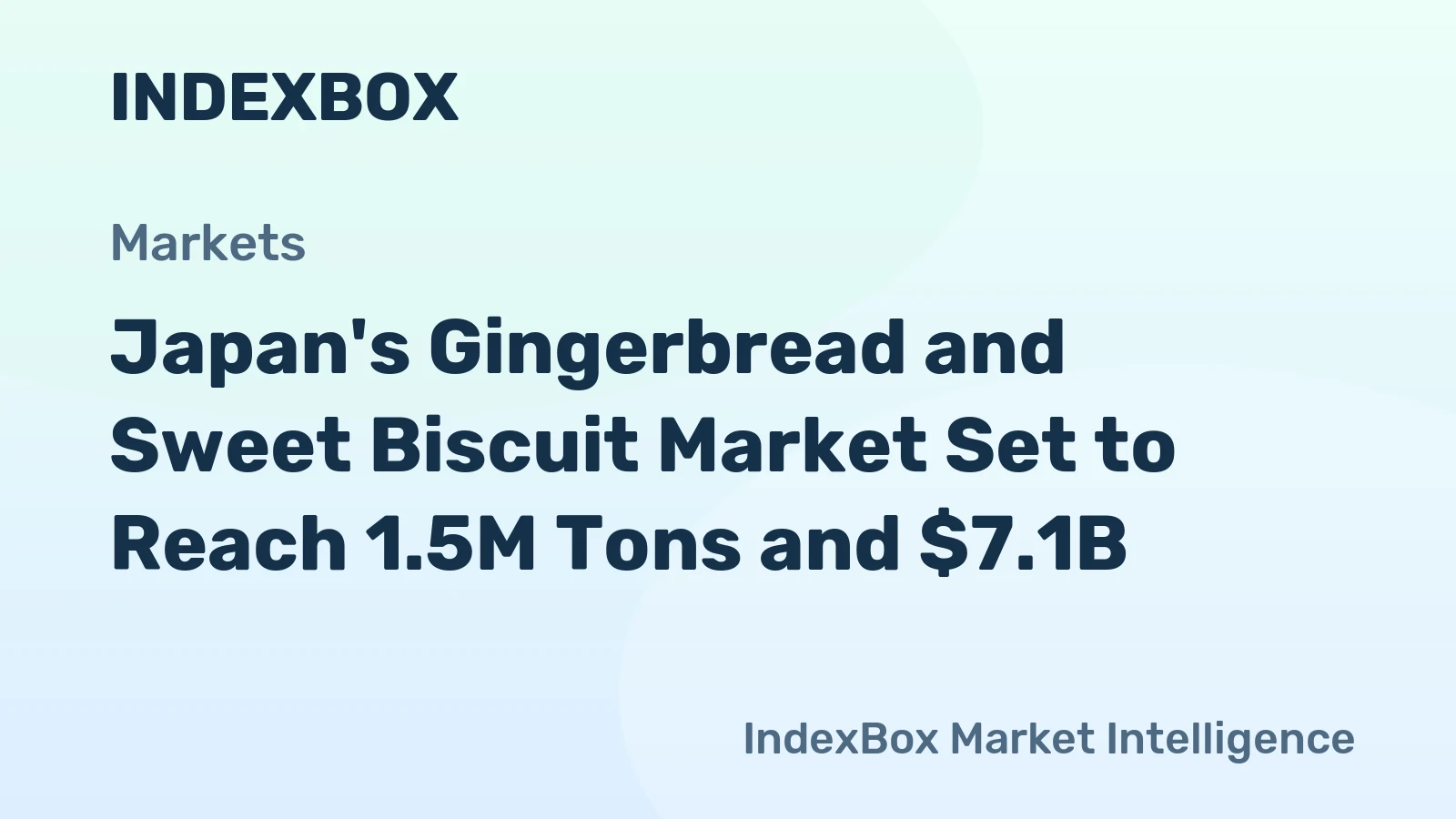 Japan's Gingerbread and Sweet Biscuit Market Set to Reach 1.5M Tons and $7.1B