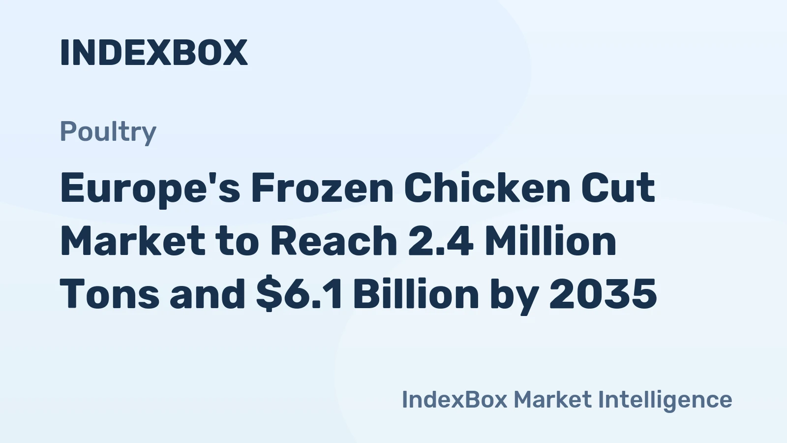 Europe's Frozen Chicken Cut Market to Reach 2.4 Million Tons and $6.1 Billion by 2035