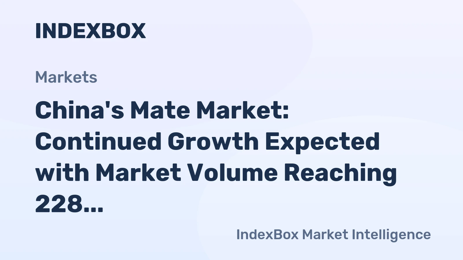 China's Mate Market: Continued Growth Expected with Market Volume Reaching 228 tons and Market Value Reaching $888K by 2035