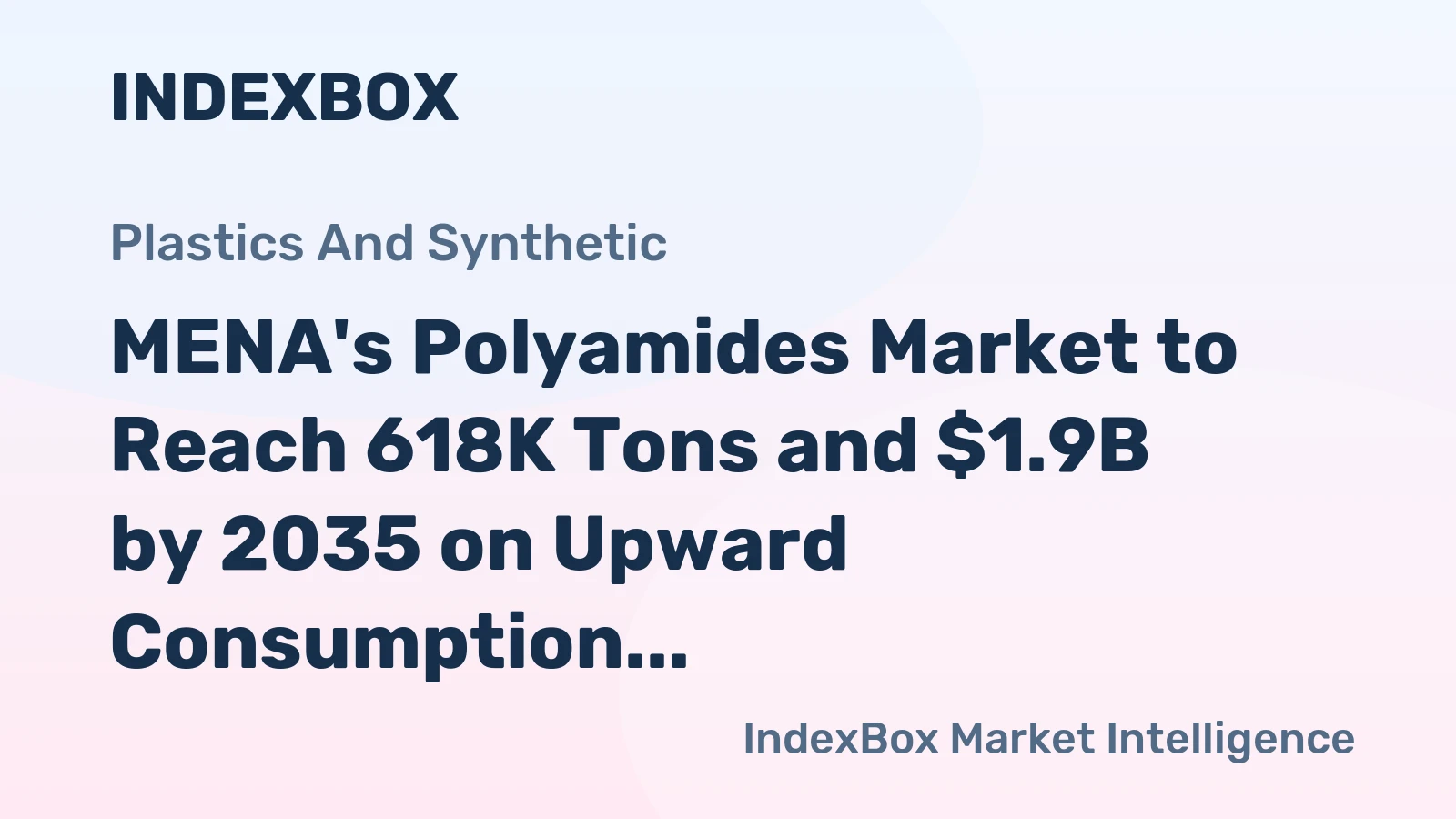MENA's Polyamides Market to Reach 618K Tons and $1.9B by 2035 on Upward Consumption Trend