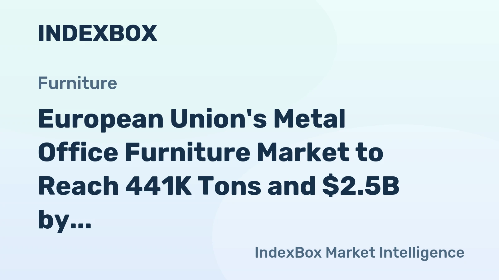 European Union's Metal Office Furniture Market to Reach 441K Tons and $2.5B by 2035