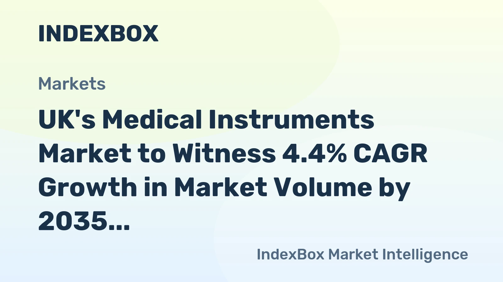 UK's Medical Instruments Market to Witness 4.4% CAGR Growth in Market Volume by 2035