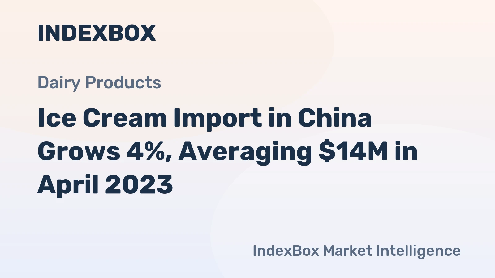 Ice Cream Import in China Grows 4%, Averaging $14M in April 2023