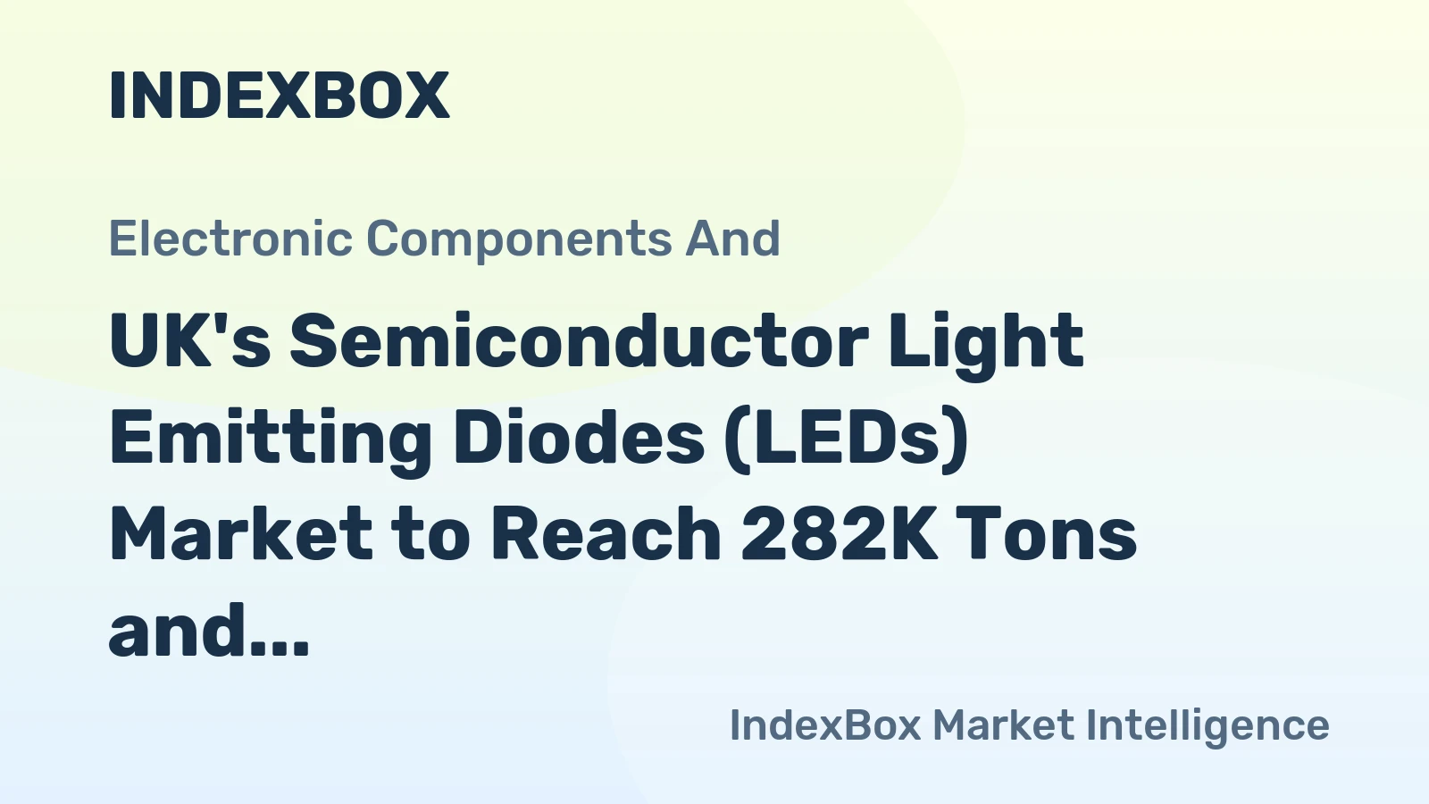 UK's Semiconductor Light Emitting Diodes (LEDs) Market to Reach 282K Tons and $1.1B by 2035