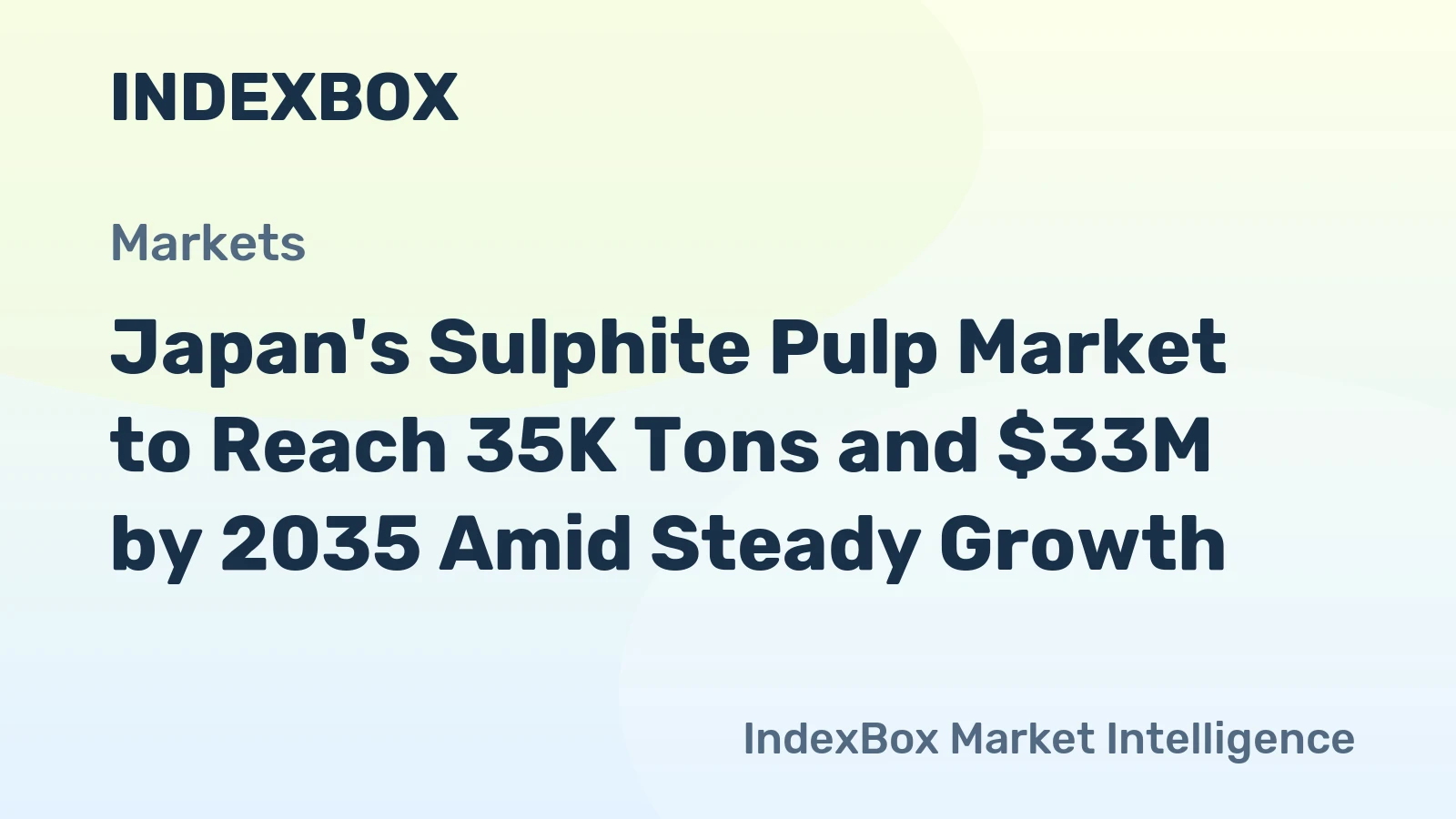 Japan's Sulphite Pulp Market to Reach 35K Tons and $33M by 2035 Amid Steady Growth