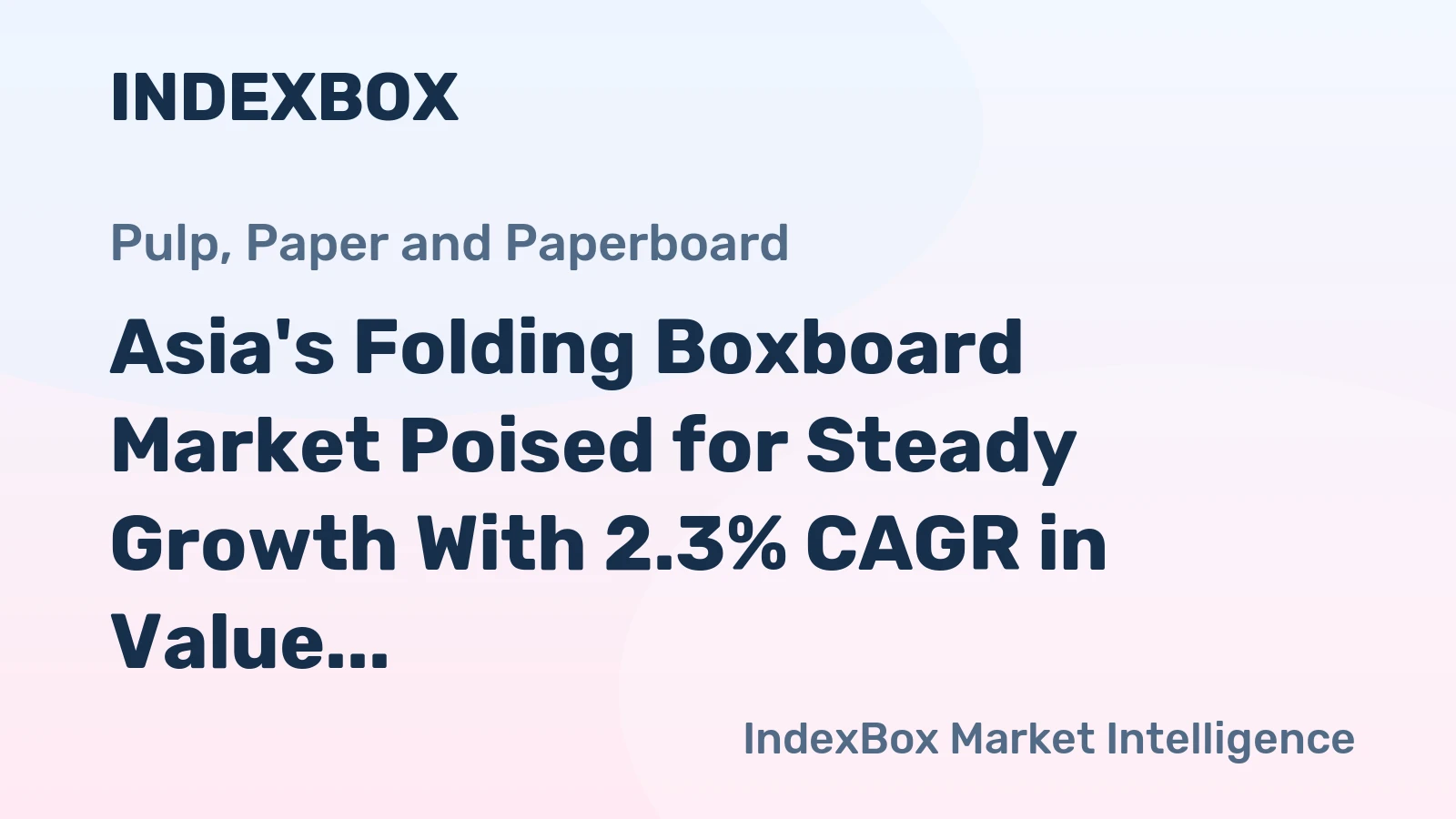 Asia's Folding Boxboard Market Poised for Steady Growth With 2.3% CAGR in Value Through 2035