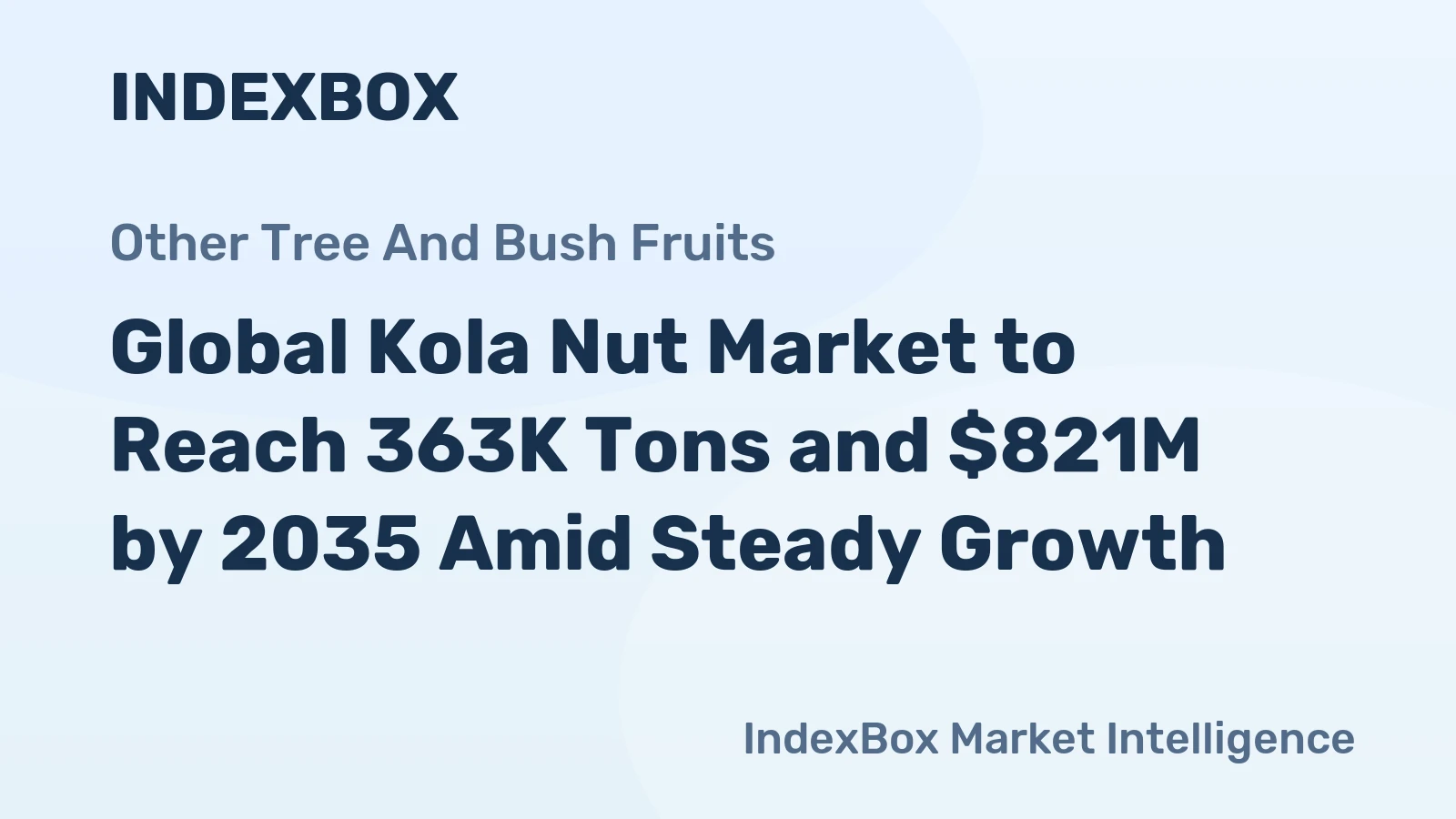Global Kola Nut Market to Reach 363K Tons and $821M by 2035 Amid Steady Growth