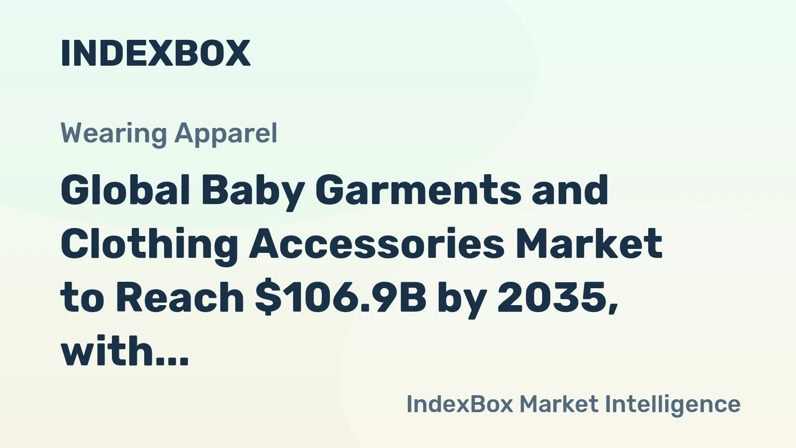 Global Baby Garments and Clothing Accessories Market to Reach $106.9B by 2035, with CAGR of +1.4% in Volume and +2.0% in Value