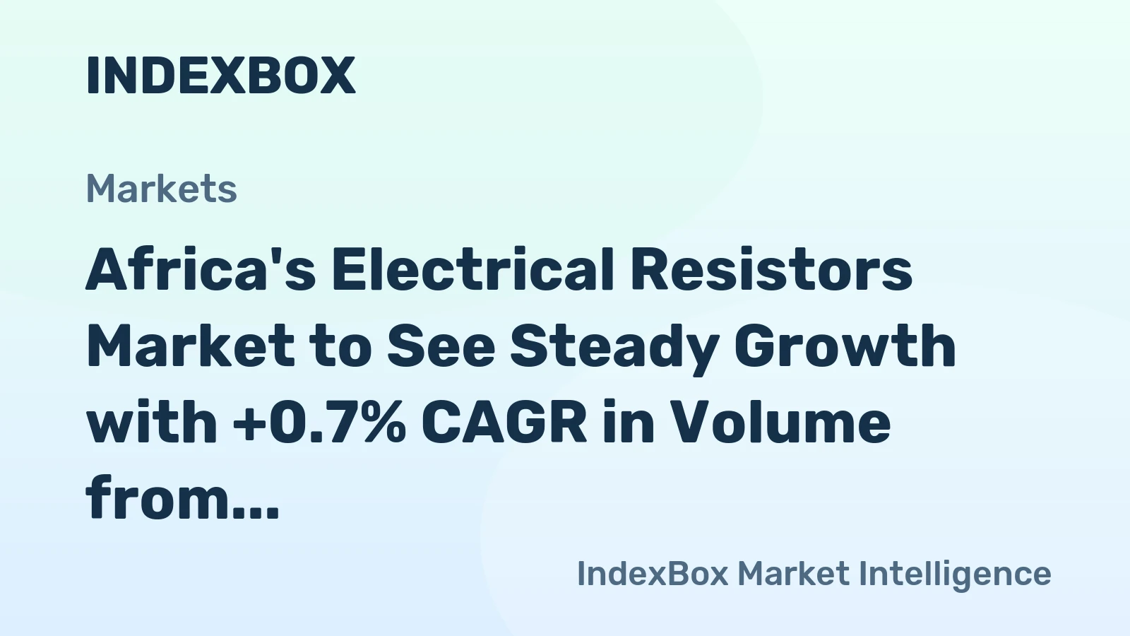 Africa's Electrical Resistors Market to See Steady Growth with +0.7% CAGR in Volume from 2024 to 2035