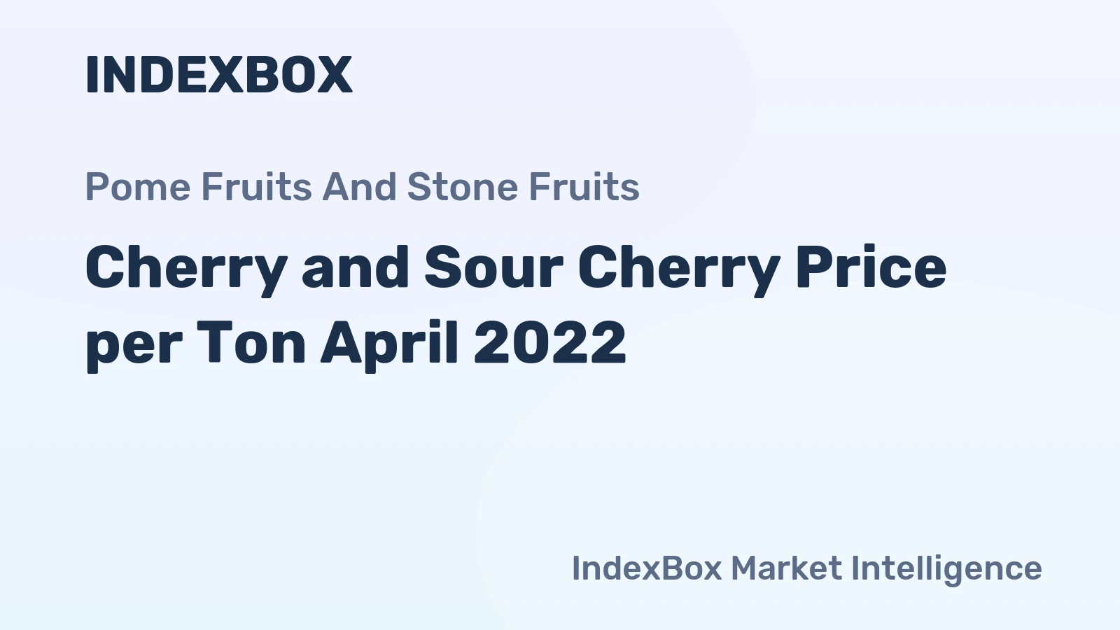 Cherry and Sour Cherry Price per Ton April 2022