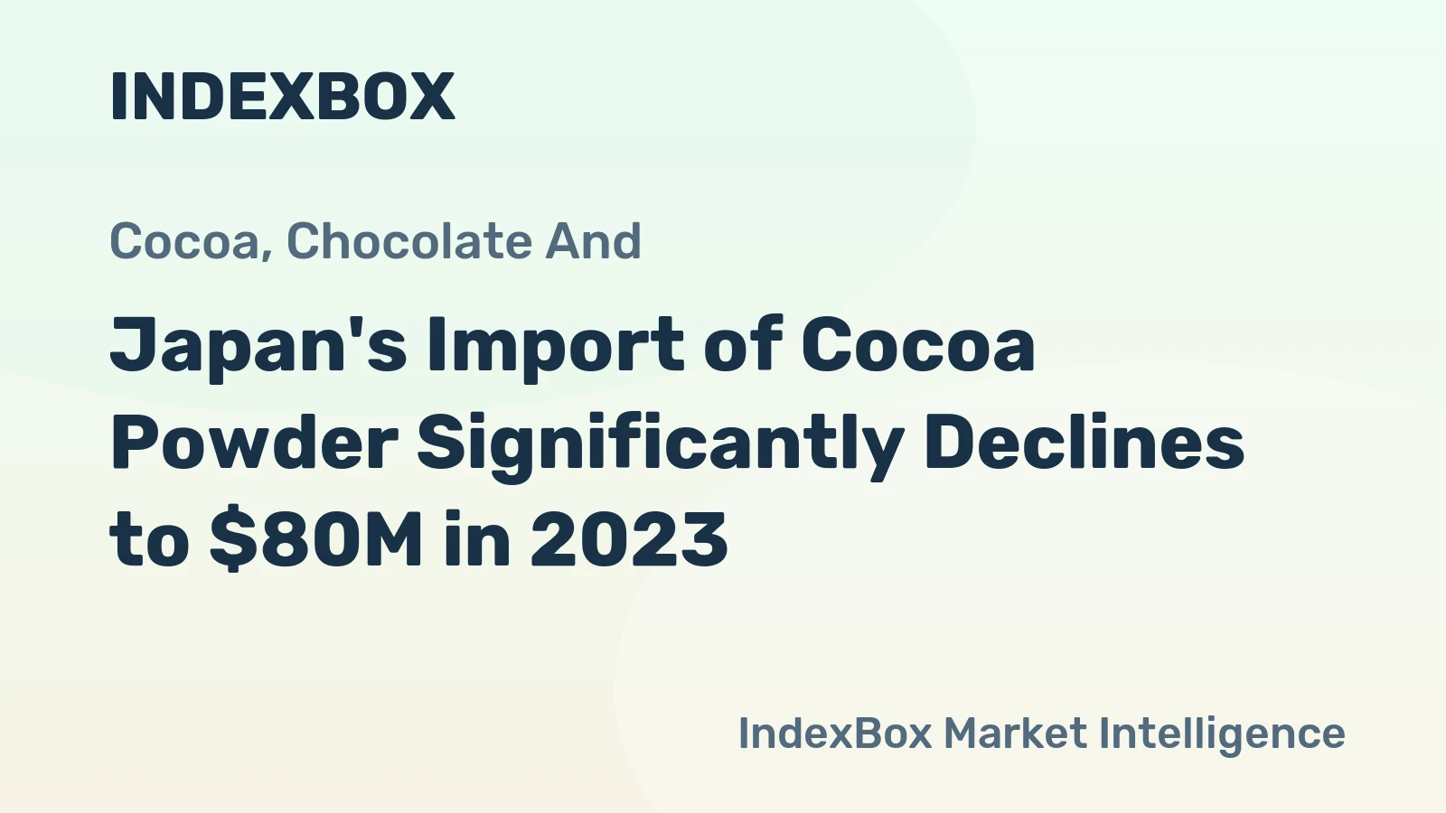 Japan's Import of Cocoa Powder Significantly Declines to $80M in 2023