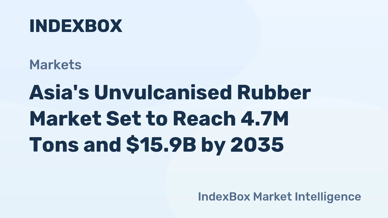 Asia's Unvulcanised Rubber Market Set to Reach 4.7M Tons and $15.9B by 2035