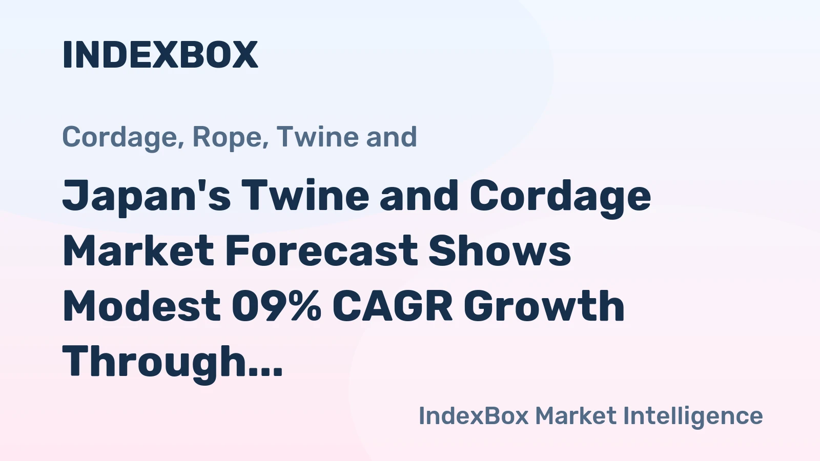 Japan's Twine and Cordage Market Forecast Shows Modest 09% CAGR Growth Through 2035