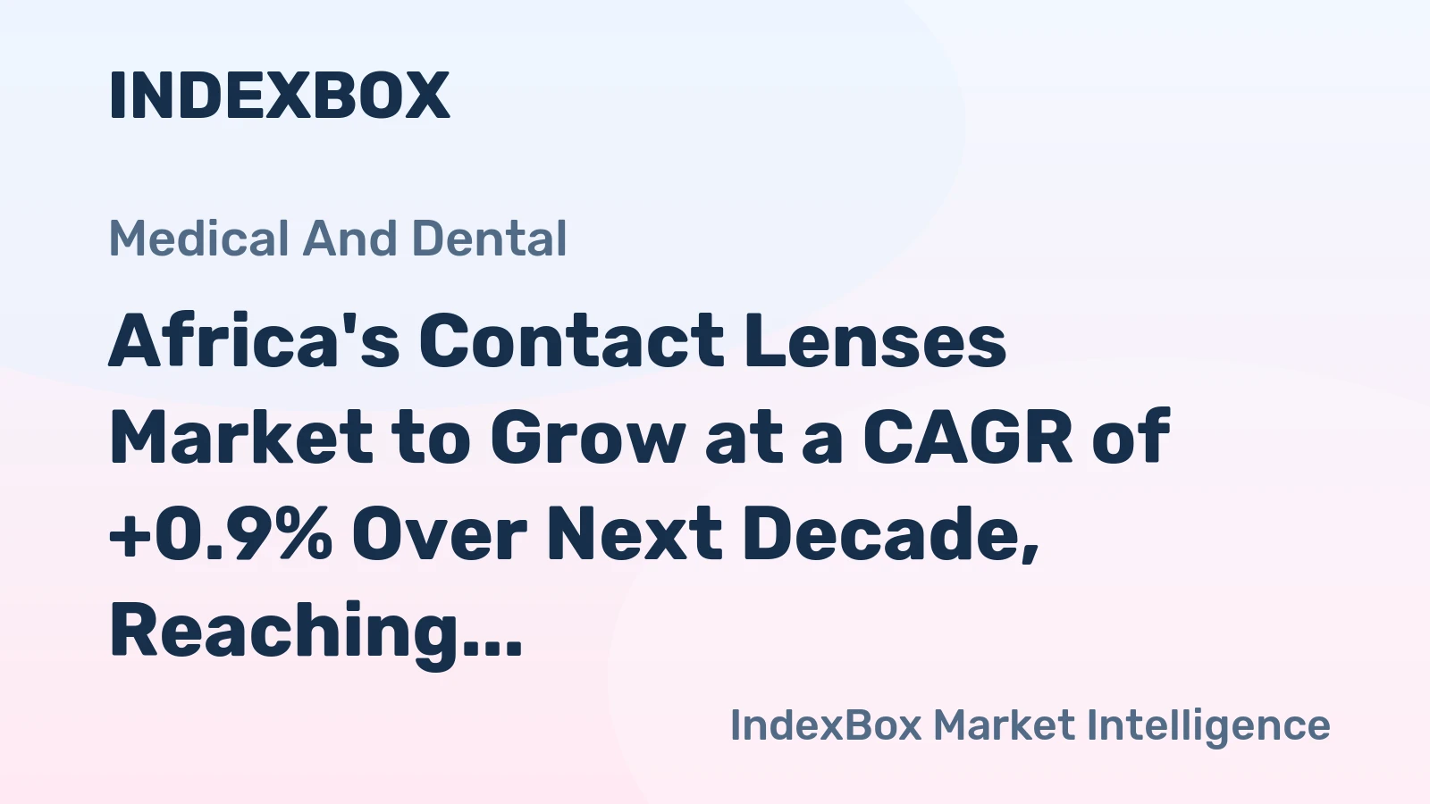 Africa's Contact Lenses Market to Grow at a CAGR of +0.9% Over Next Decade, Reaching $10.4B by 2035