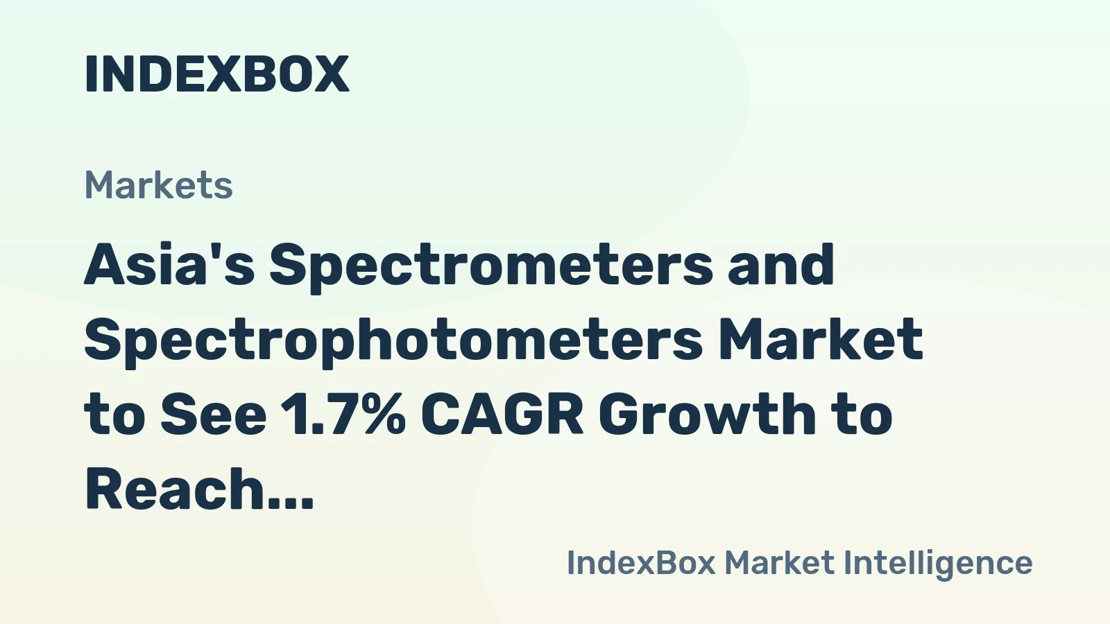 Asia's Spectrometers and Spectrophotometers Market to See 1.7% CAGR Growth to Reach $3.5B by 2035
