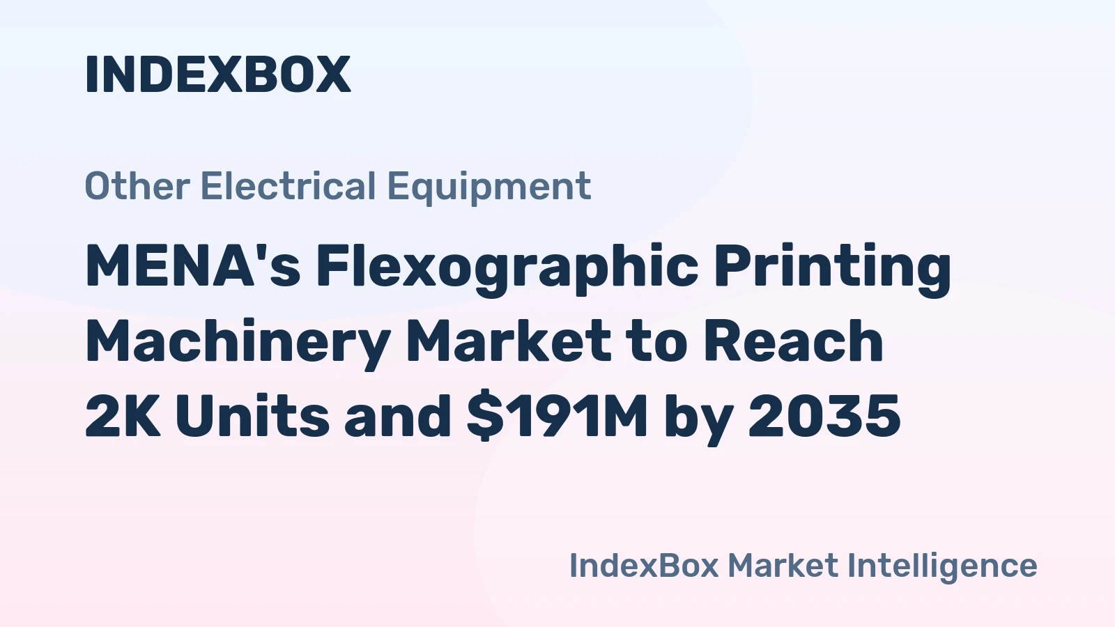 MENA's Flexographic Printing Machinery Market to Reach 2K Units and $191M by 2035