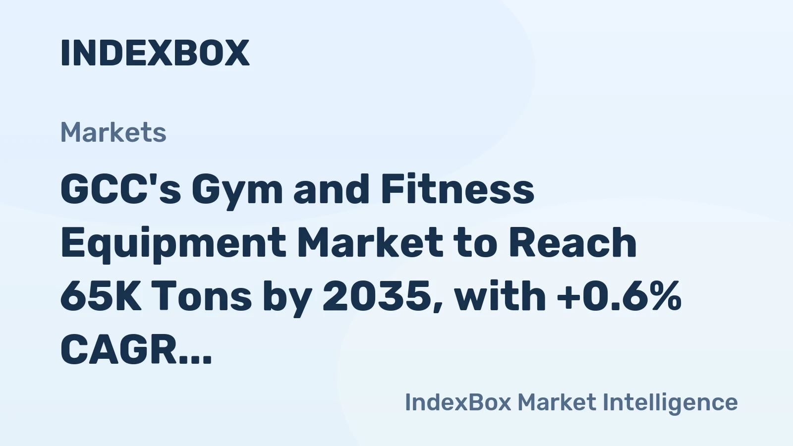 GCC's Gym and Fitness Equipment Market to Reach 65K Tons by 2035, with +0.6% CAGR