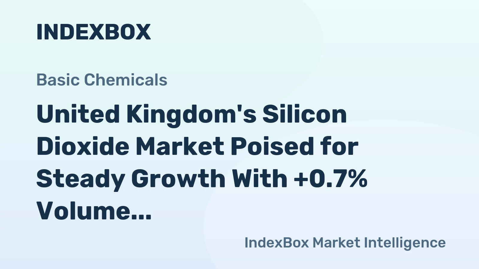United Kingdom's Silicon Dioxide Market Poised for Steady Growth With +0.7% Volume CAGR Through 2035