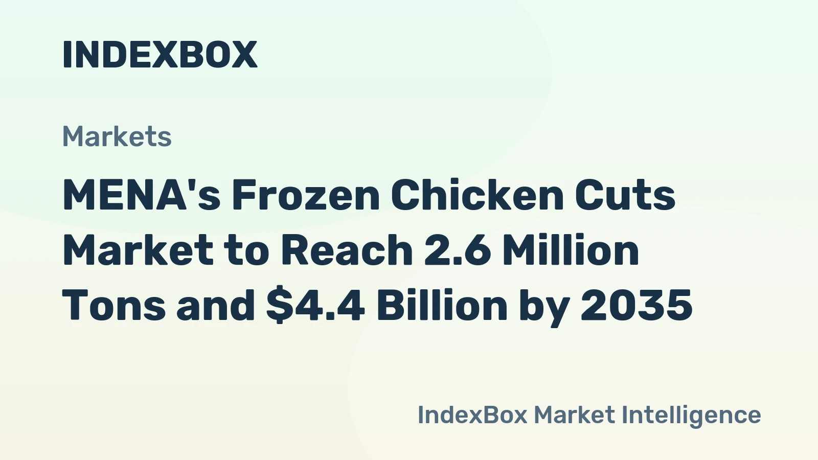 MENA's Frozen Chicken Cuts Market to Reach 2.6 Million Tons and $4.4 Billion by 2035
