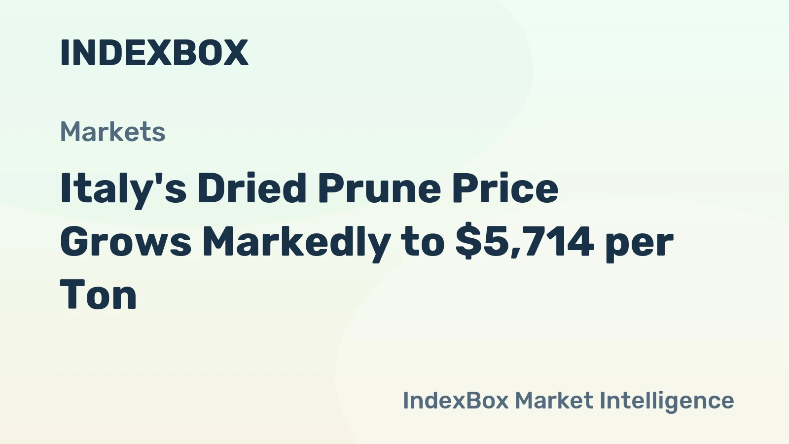 Italy's Dried Prune Price Grows Markedly to $5,714 per Ton