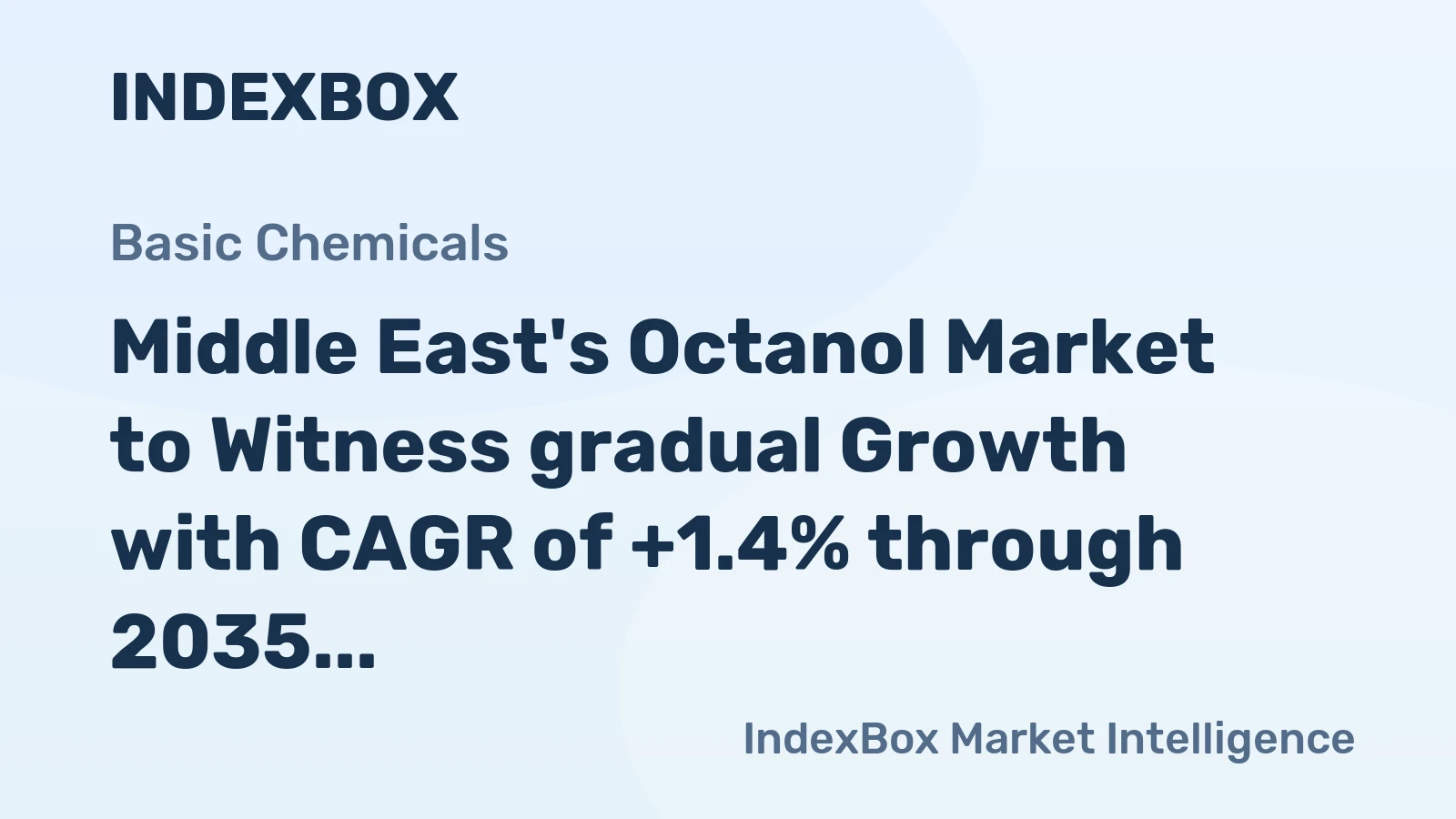 Middle East's Octanol Market to Witness gradual Growth with CAGR of +1.4% through 2035, Reaching $997M in Value